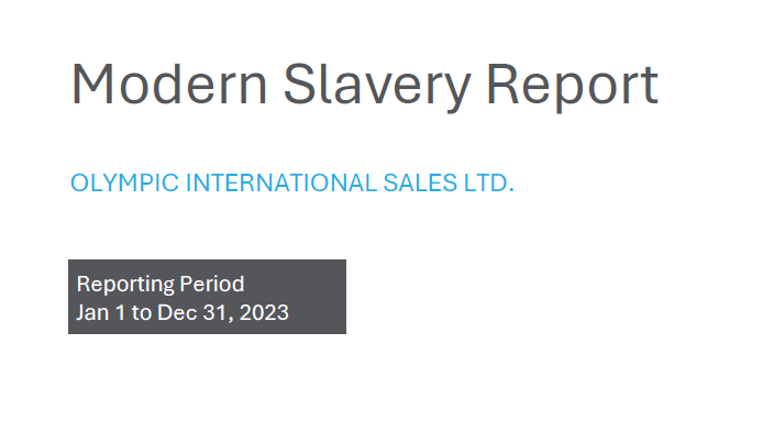 Modern Slavery Report | Olympic International